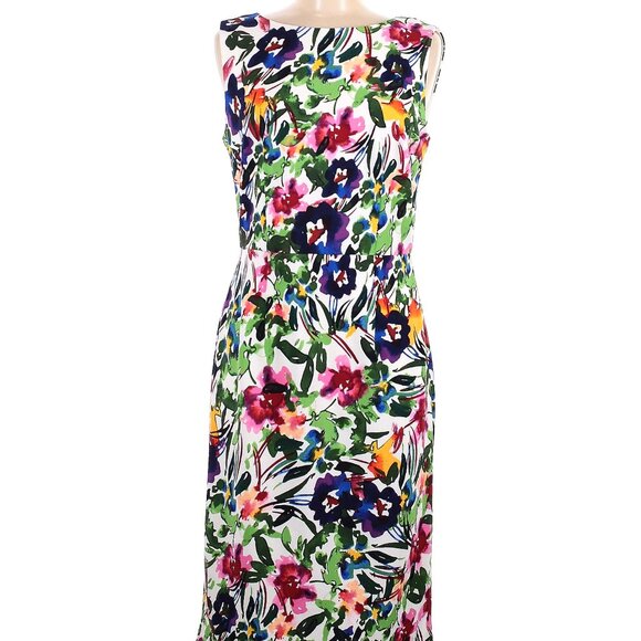 Apt. 9 | Dresses | Classic Tea Garden Floral Print Sleeveless Sheath ...